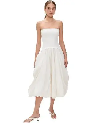 Simkhai SIMKHAI Izzy Midi Dress Ivory