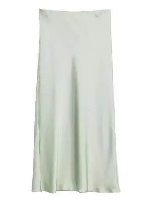 Patrizia Pepe Satin Midi Skirt - Green