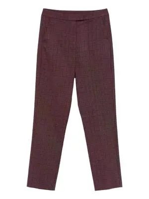 Patrizia Pepe Checked Trousers - Purple