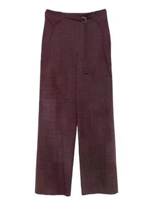 PATRIZIA PEPE Checked Belted Trousers