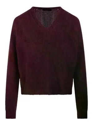 ROBERTO COLLINA V-neck Sweater - Red