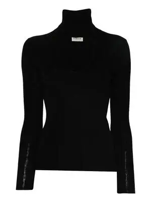 P.a.r.o.s.h Cut-out Wool Sweater - Black