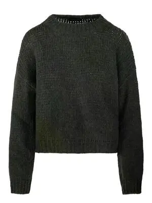 ROBERTO COLLINA Textured Round-neck Sweater - Green