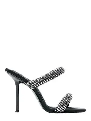 Alexander Wang Crystal-embellished Stiletto Sandals - Black