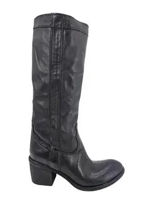 MADISON.MAISON 57mm Leather Knee-High Boots Black