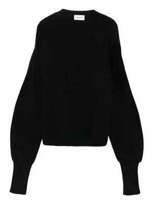 P.a.r.o.s.h Ribbed Balloon-sleeve Sweater - Black