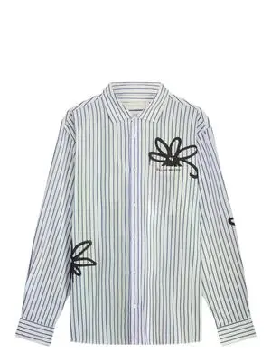 Filling Pieces Striped Floral Shirt - White
