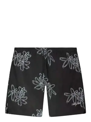 Filling Pieces Chrome Flower Swim Shorts - Black