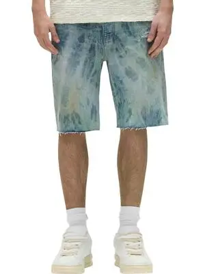PURPLE BRAND Washed-effect Denim Shorts - Blue