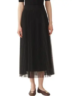 Fabiana Filippi Pleated Midi Skirt - Black