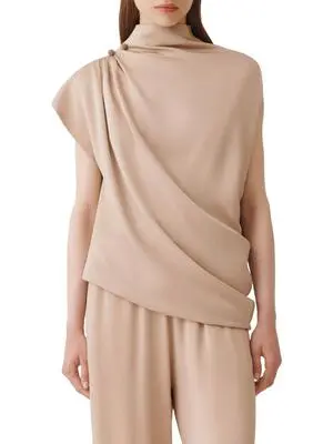 Fabiana Filippi Draped Top - Beige