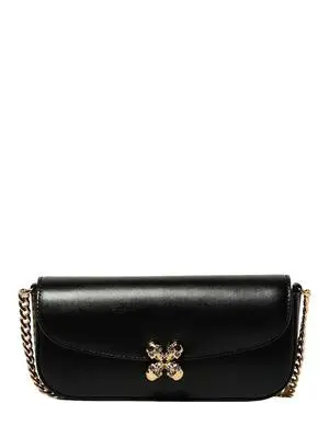 Alexander McQueen Skull Flower Leather Bag - Black
