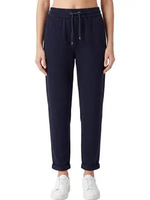 Brunello Cucinelli Slim Fit Cotton And Silk Joggers With Drawstring - Blue