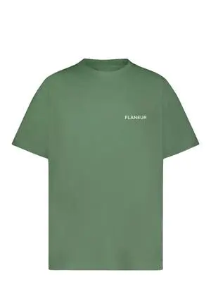 FLANEUR Logo-print T-shirt - Green