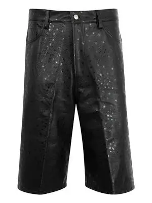 NAHMIAS Leather Star Carpenter Shorts - Black