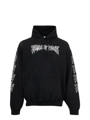 Vetements Cof Logo Oversized Hoodie - Black