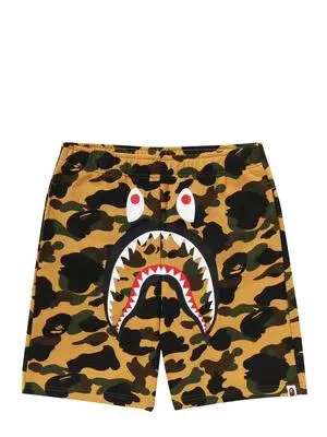 BAPE 1st Camo Shark Sweat Shorts - Yellow