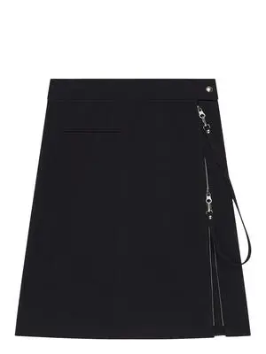 COURREGES Zipped Heritage Crepe Skirt