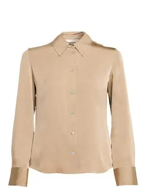 Vince Classic Slim-Fit Shirt Fawn