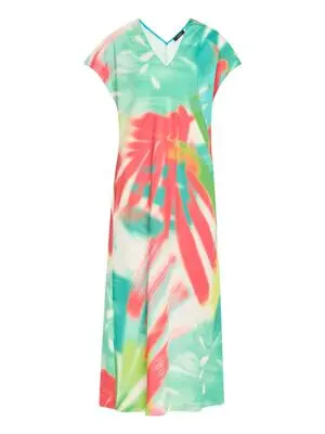 Natori Usami Abstract-print Caftan - Mlt