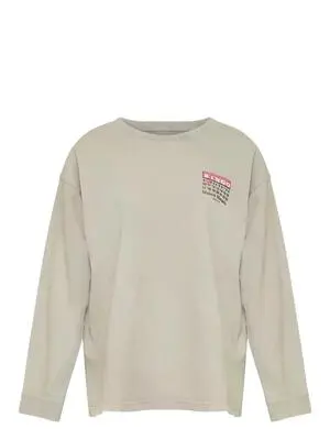 MAISON MARGIELA Numbers-print Long-sleeve T-shirt - Grey