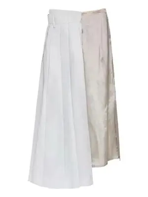 MAISON MARGIELA Pleated Midi Skirt - Neutrals