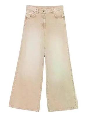 Patrizia Pepe Five-pocket Wide Leg Jeans - Neutrals