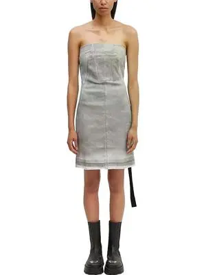 Rick Owens Seam-detail Midi Dress - Grey