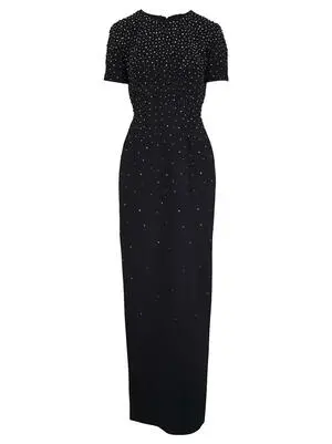 Carolina Herrera Crystal-embellished Maxi Dress - Black
