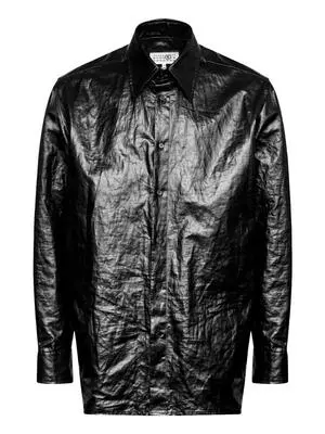 MAISON MARGIELA Crinkled-finish Shirt - Black
