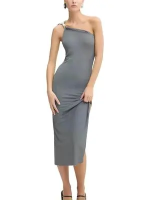 Rick Owens Single-shoulder Strap Midi Dress - Grey