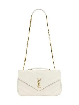 Saint Laurent Medium Loulou Chain Bag - Crema Soft