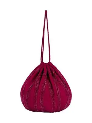 Saint Laurent Supple Pochon Bag - Red Berries
