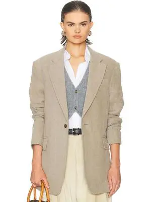 R13 Oversized Ragged Blazer - Stone