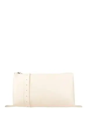 JIL SANDER Calfskin Cross-body Tote - White