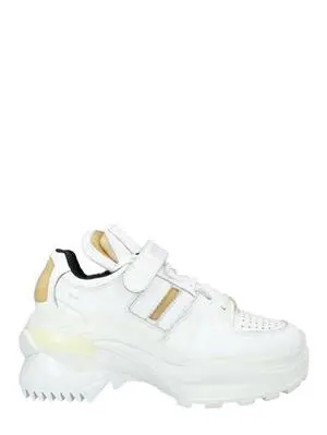 MAISON MARGIELA Sneakers In Soft Leather And Textile Fibers - White