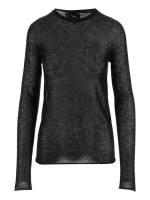 Pinko Semi-sheer Wool Sweater - Black