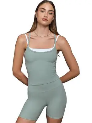 Carbon38 Double Layered Tank - Sage/white