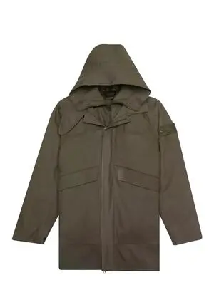 Stone Island Hooded Cotton Jacket - Green
