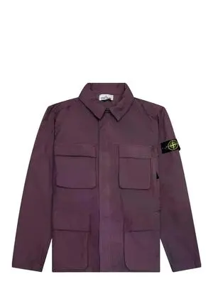 Stone Island Buttoned Flap-pocket Jacket - Purple