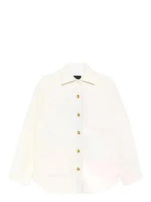 Pinko Textured Buttoned Jacket - White