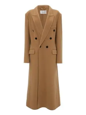 Victoria Beckham Double Faced Overcoat - Camel