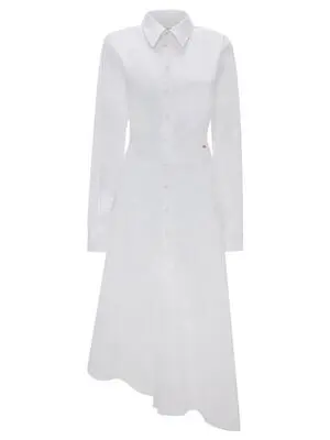 Victoria Beckham Semi-sheer Panelled Shirt Dress - White