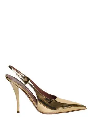 Paris Texas Jessica 105 Slingback Heels - Gold