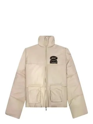 Rhude Embroidered Puffer Jacket - Neutrals