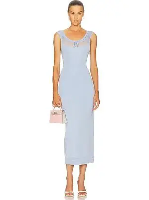 HELSA Brie Midi Dress - Sky Blue