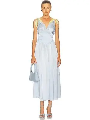 HELSA Silk Celeste Dress - Powder Blue