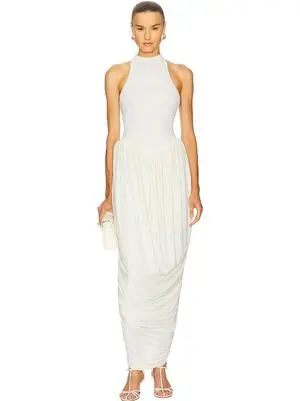 HELSA The Duchess Jersey Dress - Ivory