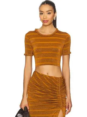 Azulu Susy Cropped Top - Cognac