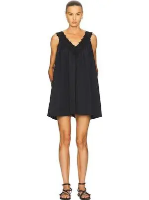 HELSA Mini Dress With Lace - Black